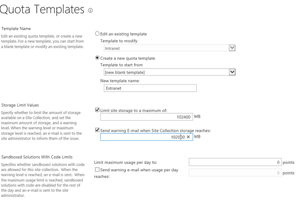 Speichergrenzen (Quotas) in SharePoint Webanwendungen verwalten – Nico ...